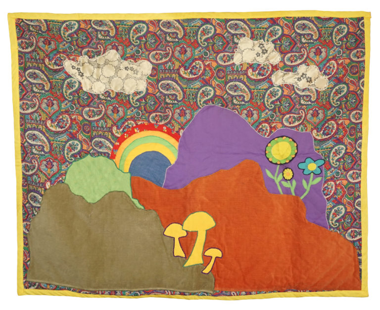 Psychedelic mushroom quilt, c. 1970 – anonymous quilt